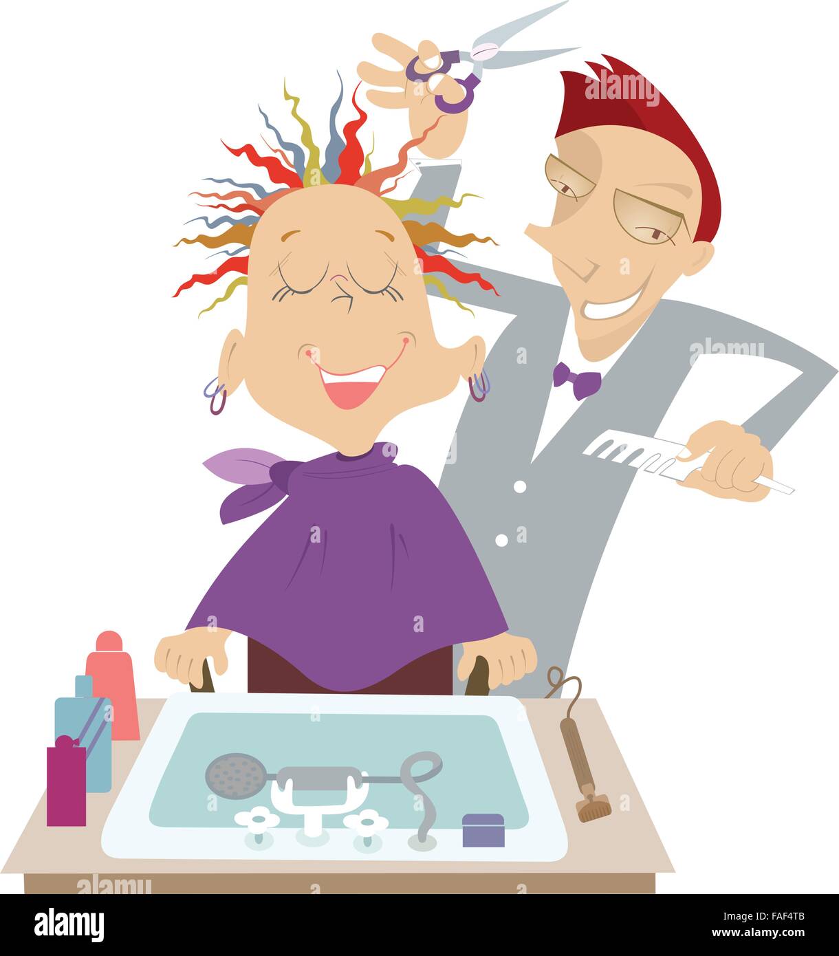 Dye hair man Stock Vector Images - Alamy