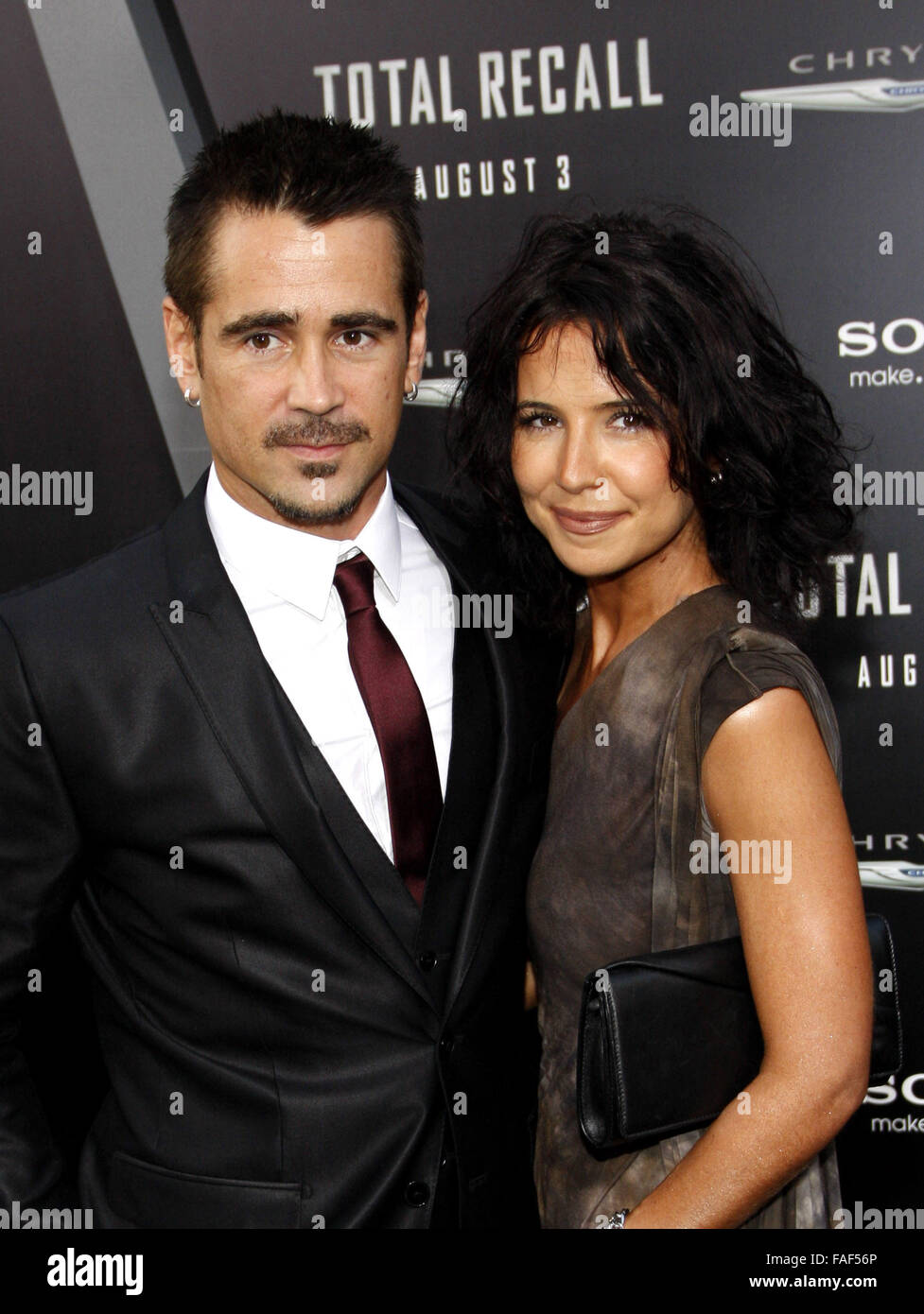 Colin Farrell and Claudine Farrell at the Los Angeles premiere of ...