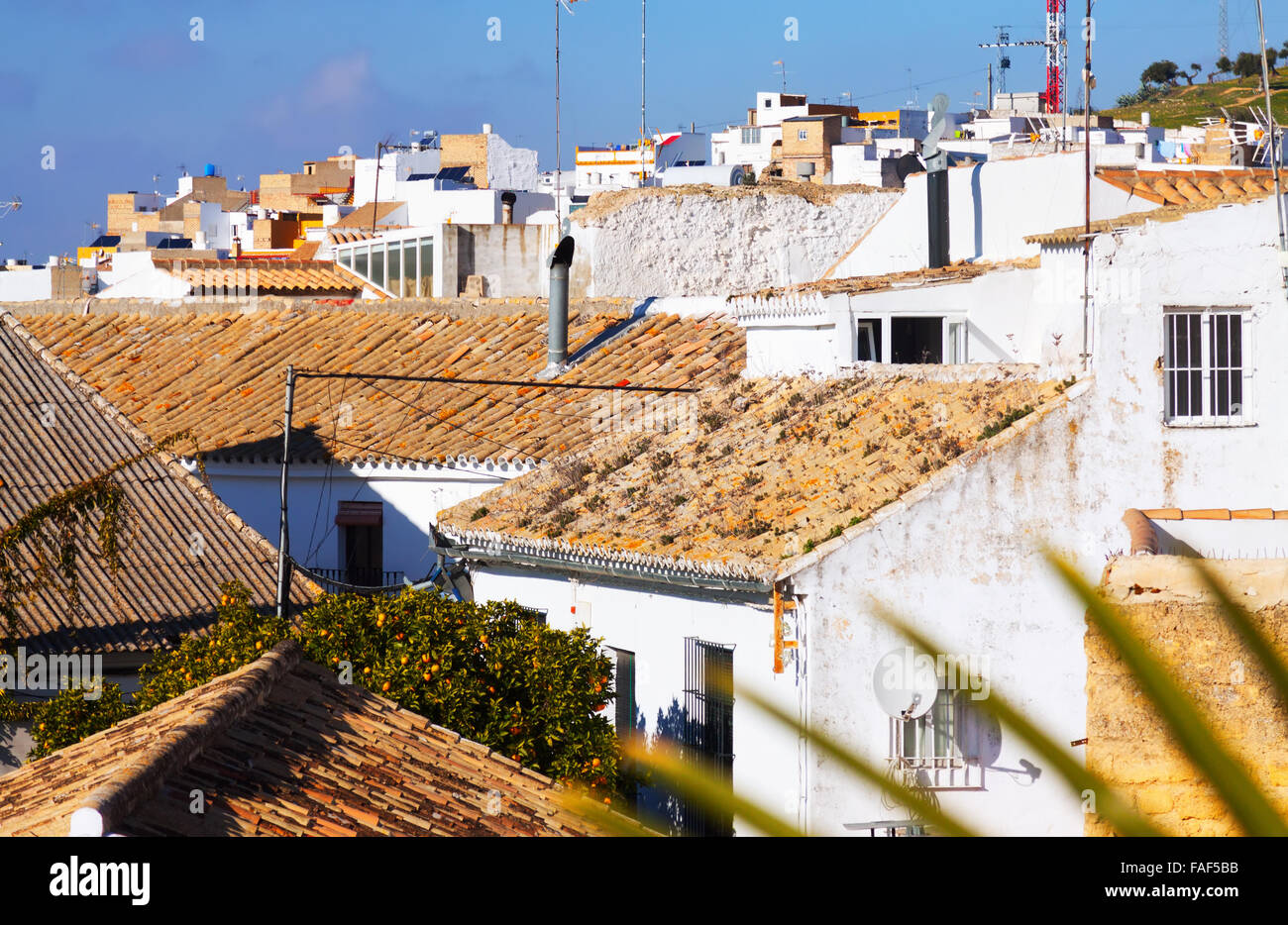 View of residential districts of andalucian town. Osuna, Spain Stock ...