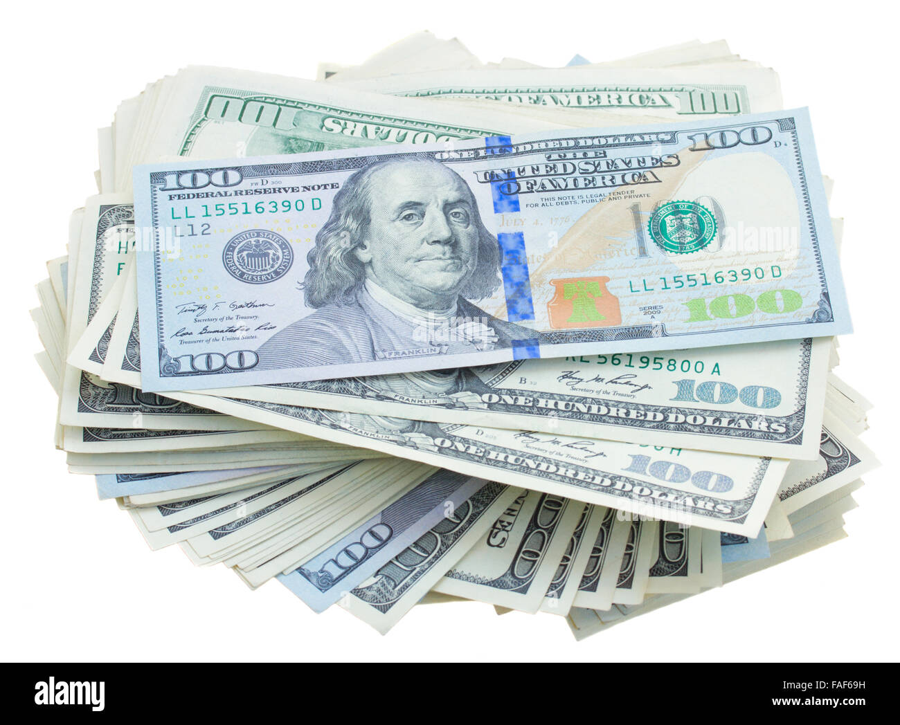 thre piles of dollars money Stock Photo - Alamy