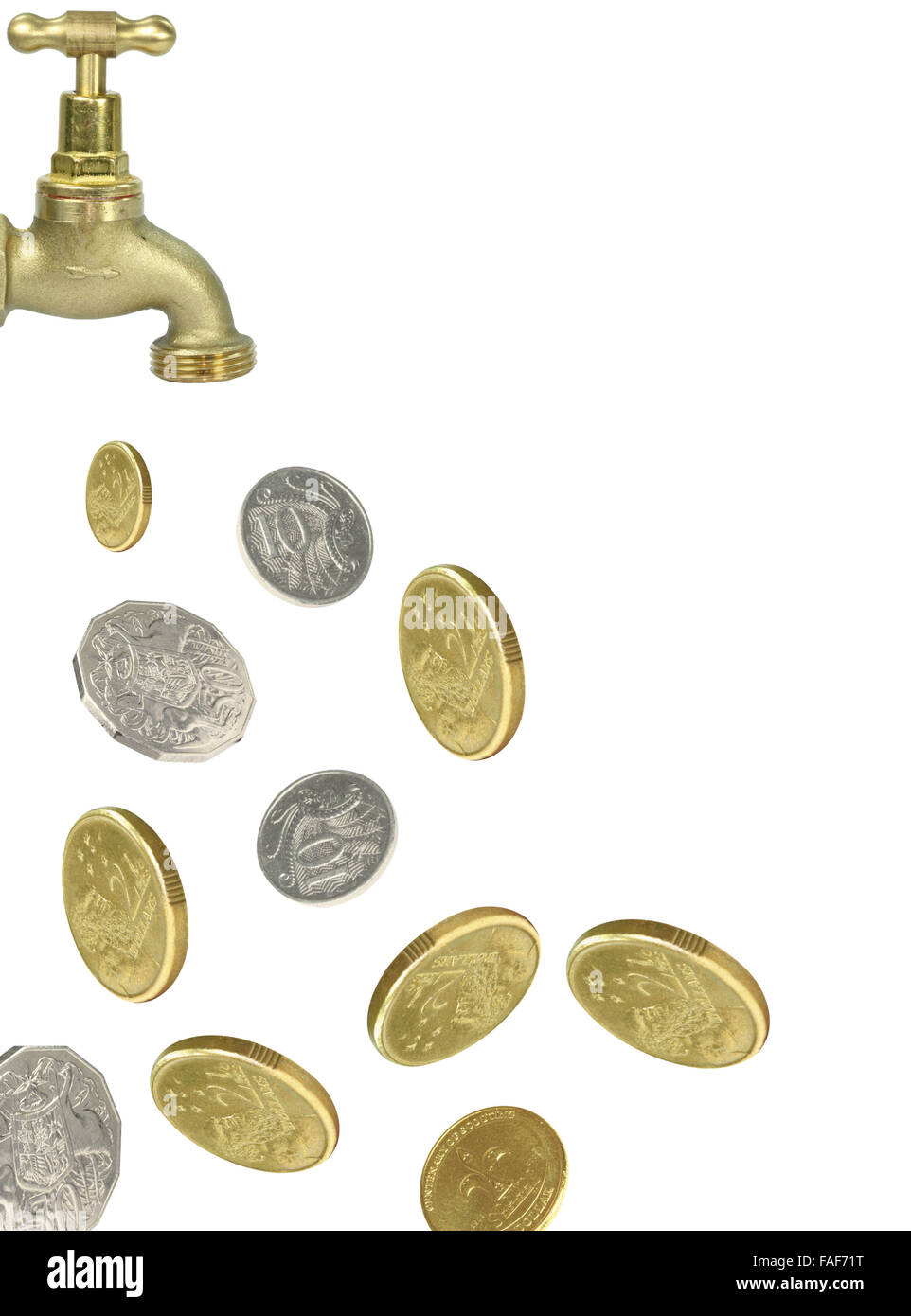 tap and money on white background Stock Photo - Alamy