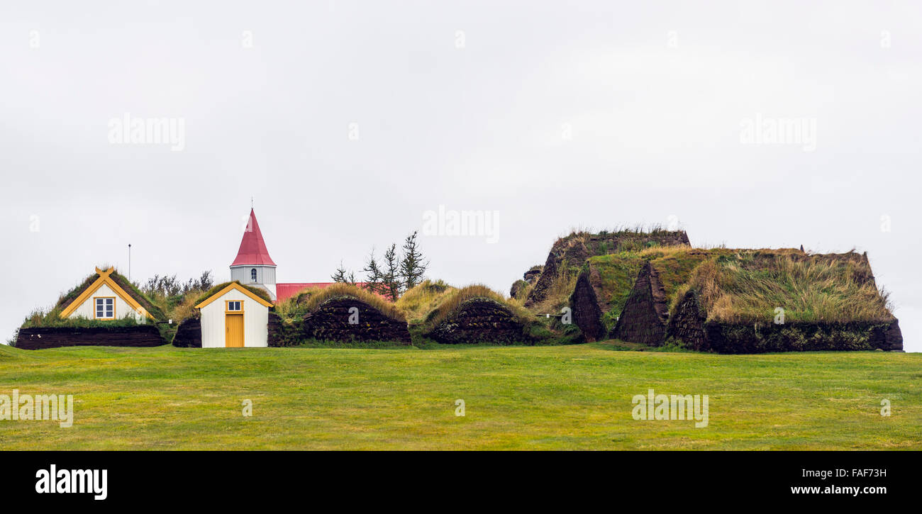 Turf houses, Iceland Stock Photo - Alamy