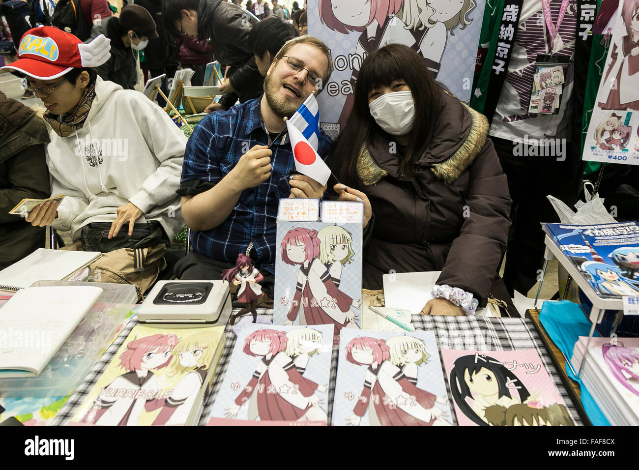 Tokyo, Japan. 29th Dec, 2015. Manga books writers pose for a picture ...