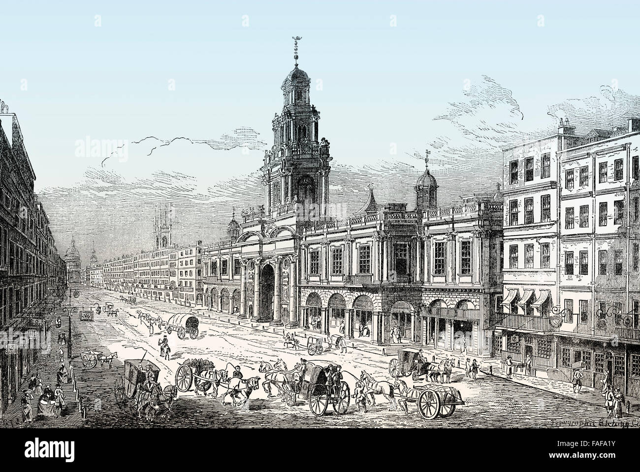 The second Royal Exchange, London, 18th century Stock Photo - Alamy