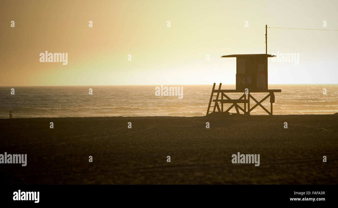 LifeGuard tower at the beach California USA Stock Photo - Alamy