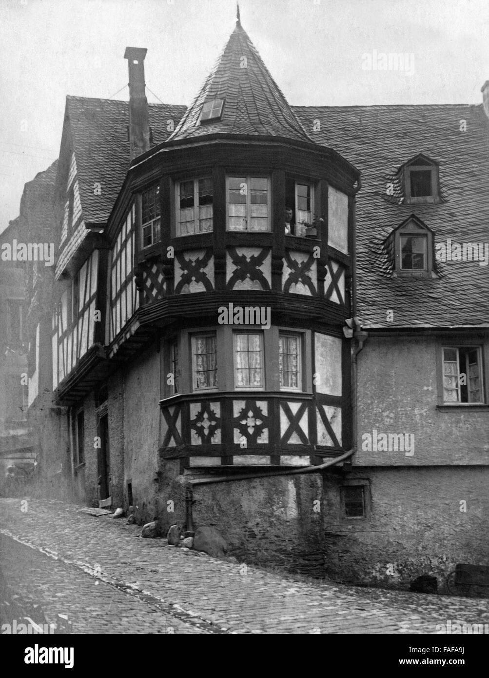 Fachwerkhaus fachwerkhauser fachwerk haus hauser Black and White Stock ...