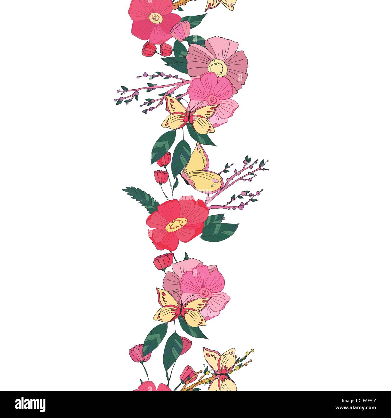 Floral seamless garland Stock Vector Image & Art - Alamy