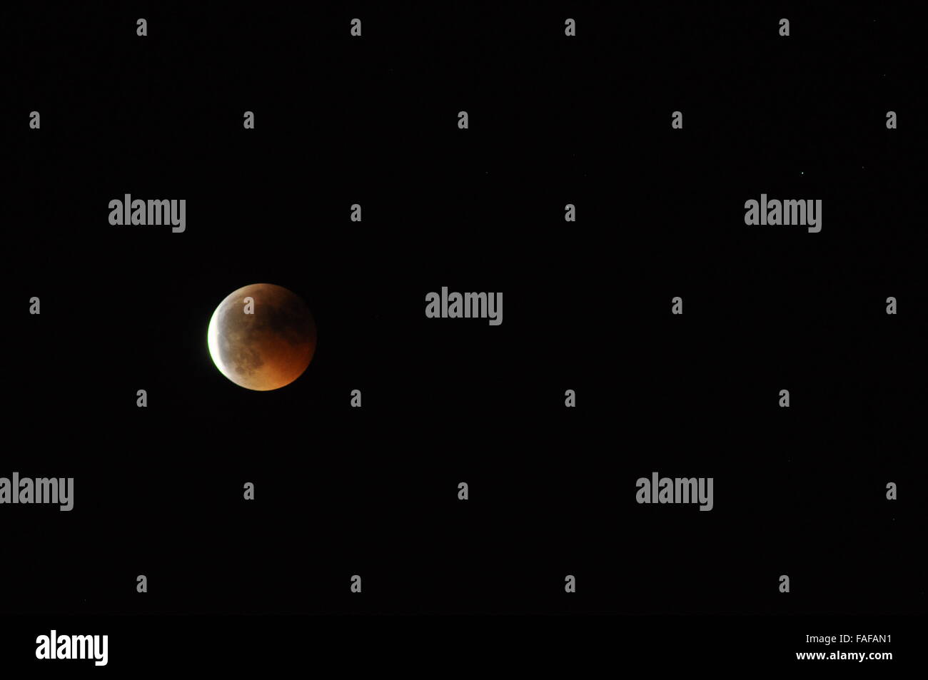 Moon in eclipse Stock Photo - Alamy