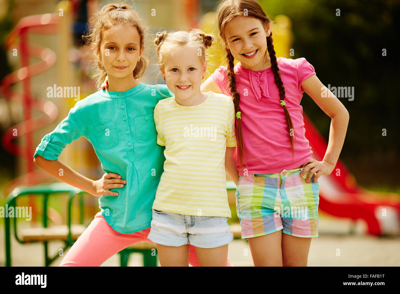 Group of children playing in the park hi-res stock photography and ...