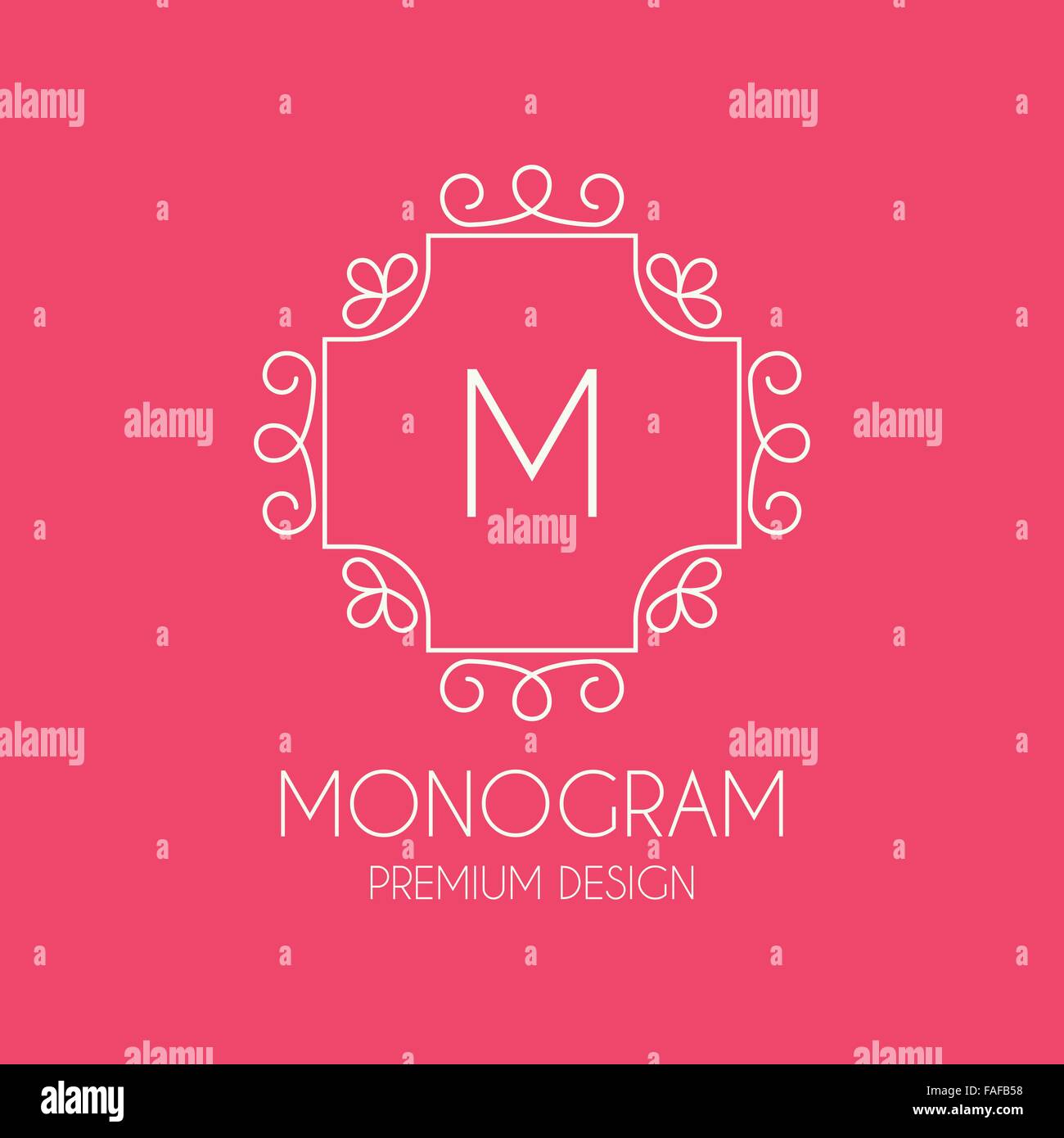 Simple monogram design template Stock Vector Image & Art - Alamy