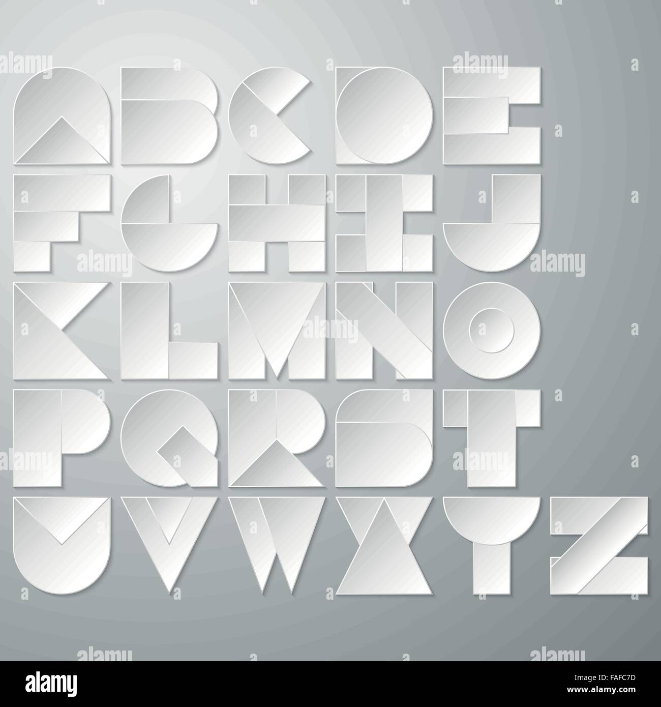 Vector illustration of a paper font Stock Vector Image & Art - Alamy