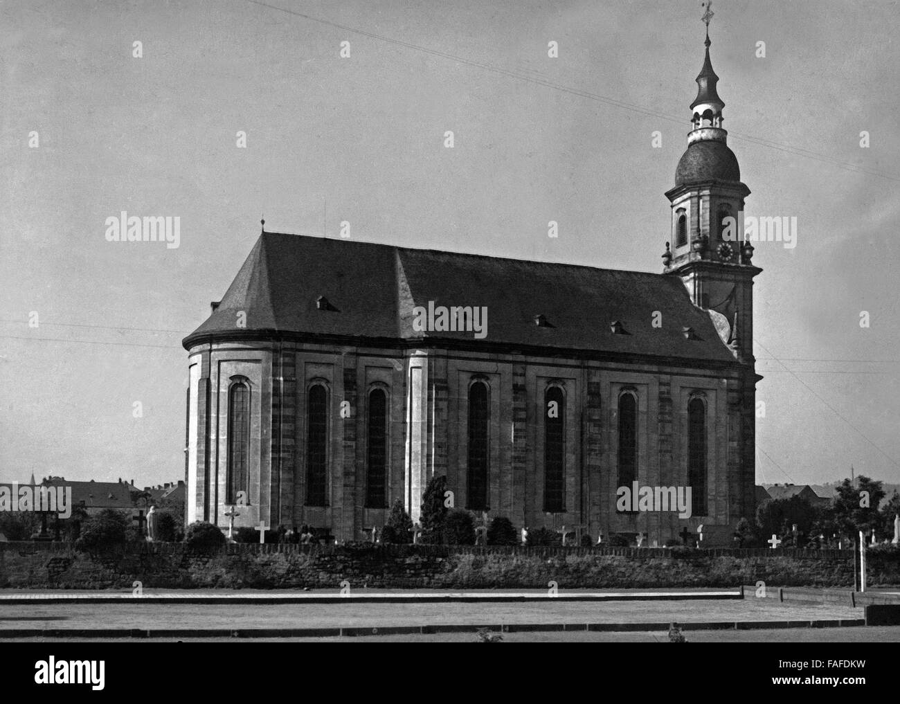 Die barocke Kirche St. Paulin in Trier, Deutschland 1930er Jahre ...