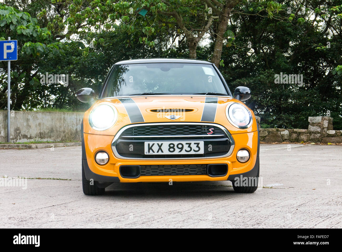 Hong Kong, China June 5, 2014 : Mini Cooper test drive on June 5 2014 ...