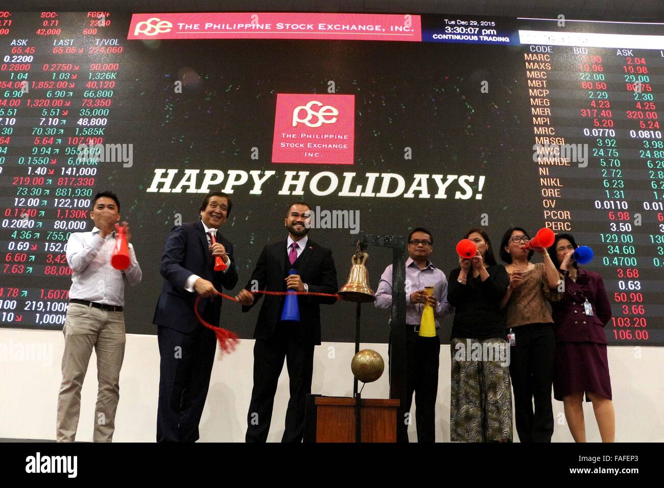 Manila, Philippines. 29th Dec, 2015. Philippine Stock Exchanges in ...