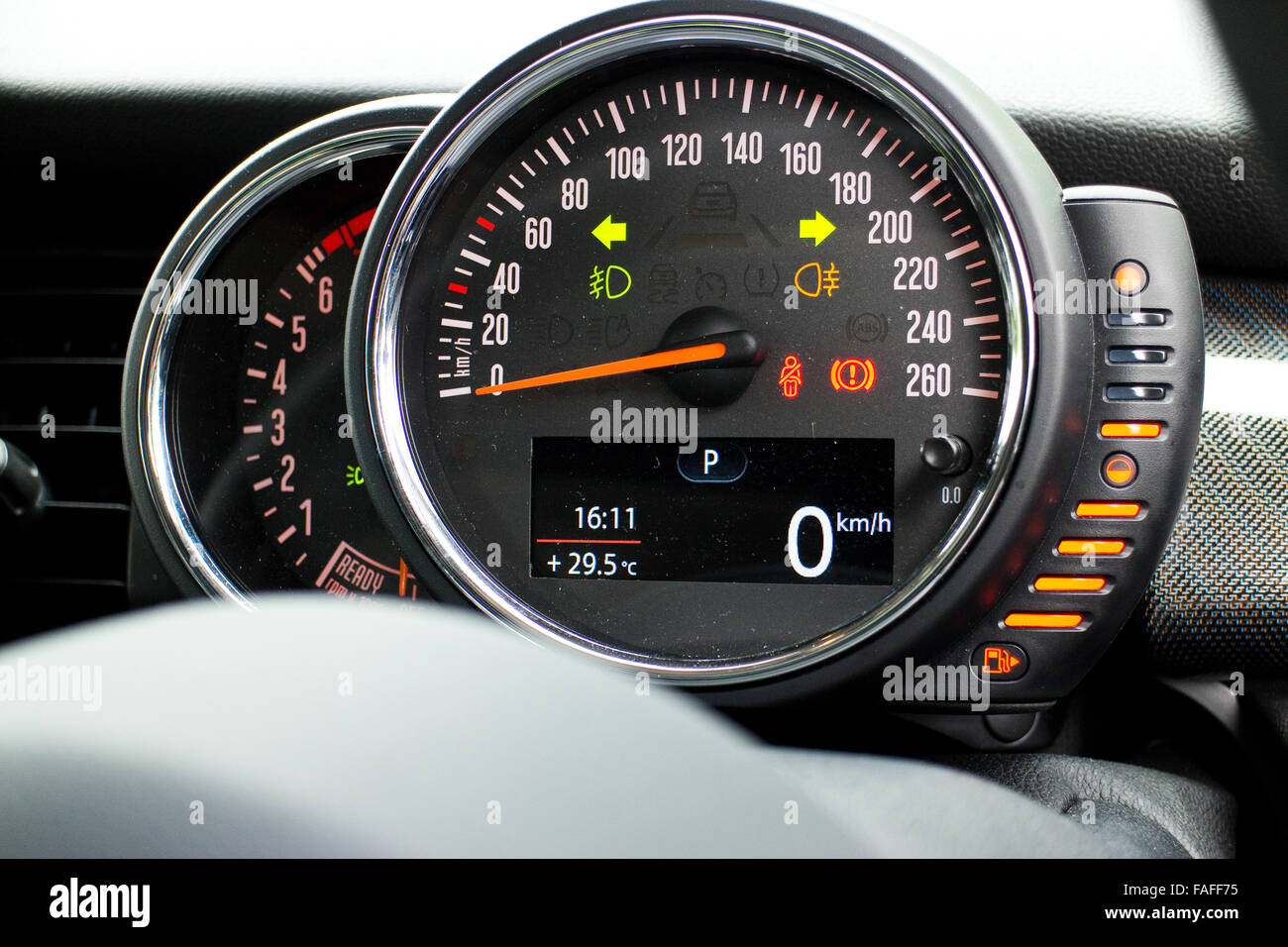 Hong Kong, China June 5, 2014 : Mini Cooper new dashboard design on ...