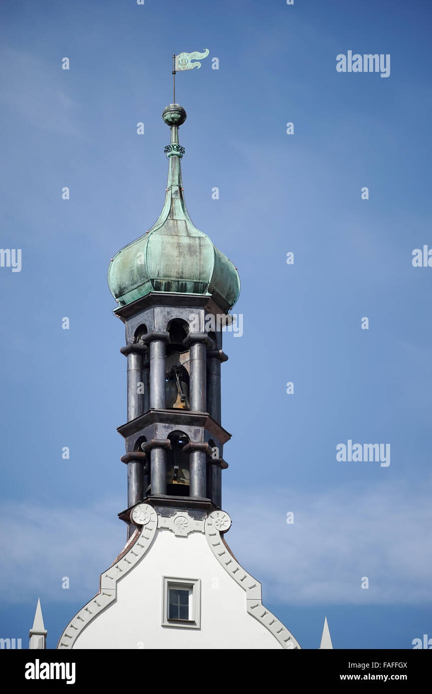 Old clock tower in Rothenburg Stock Photo - Alamy