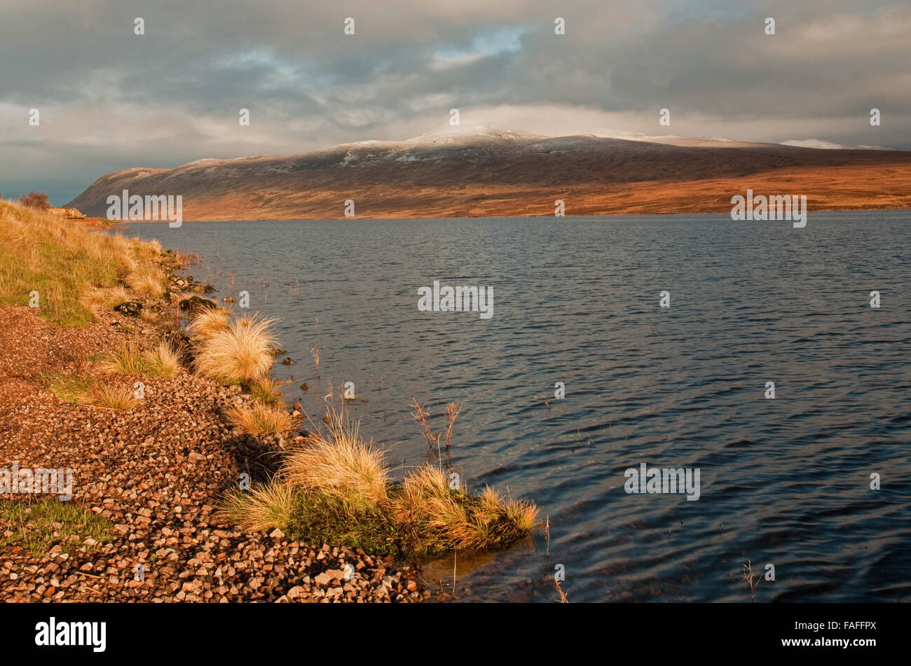 Loch Loyal and Beinn Stumanadh Stock Photo - Alamy