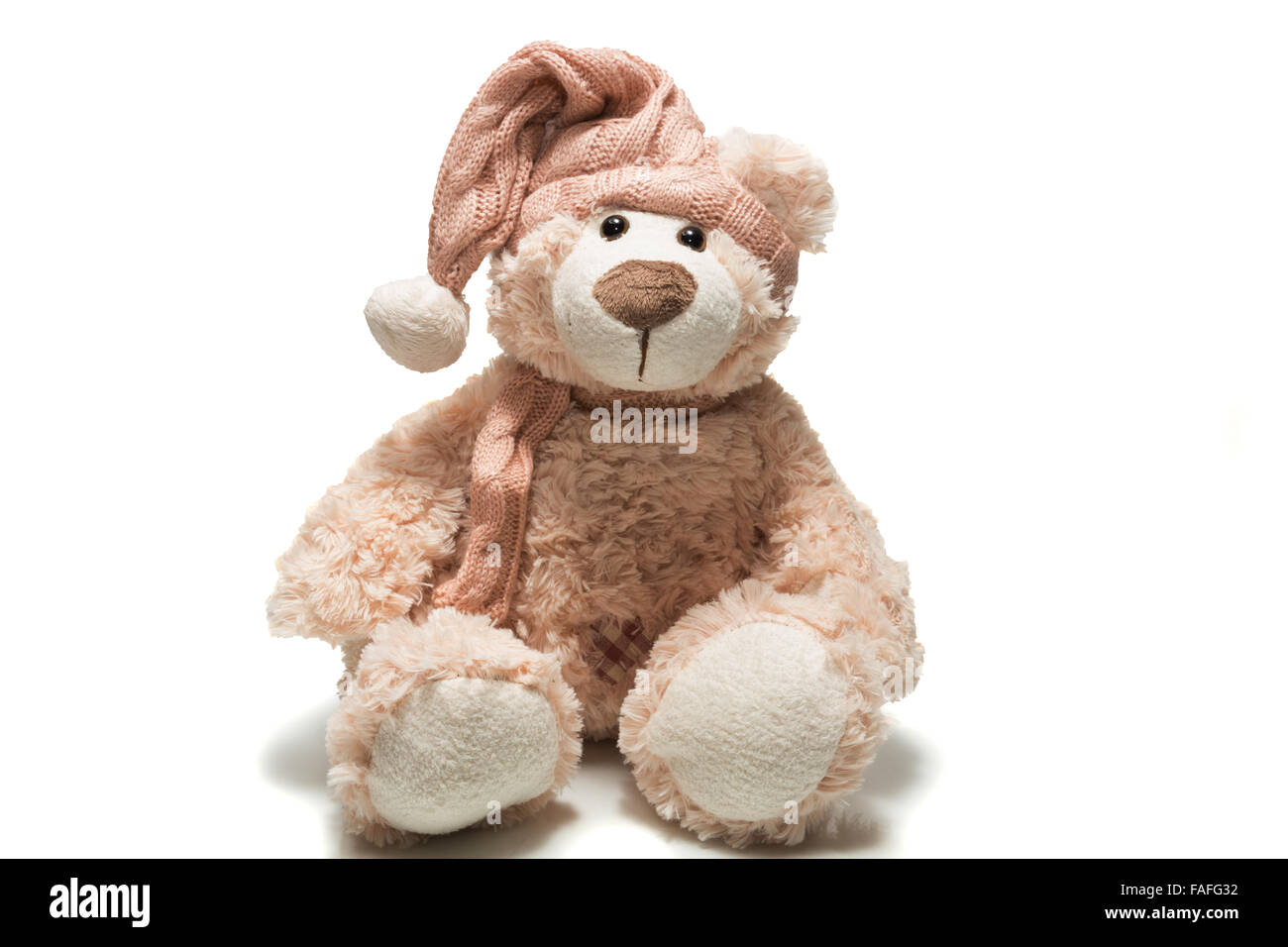 The photo depicts a teddy bear in a cap Stock Photo - Alamy