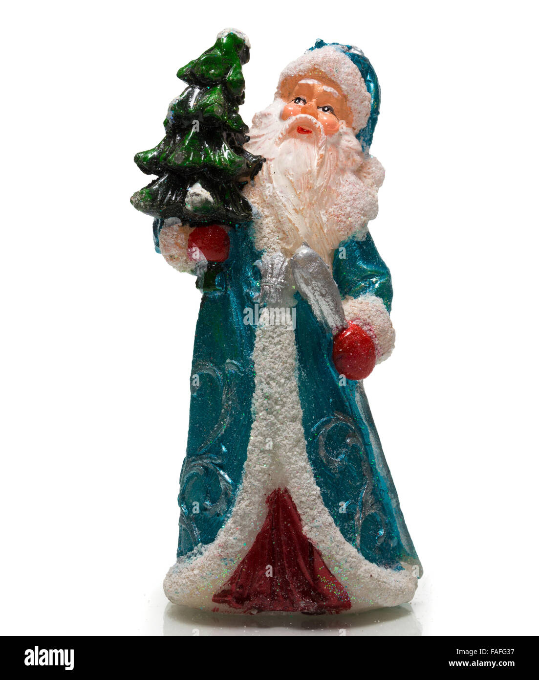 The photograph depicts Santa Claus with Christmas tree Stock Photo - Alamy