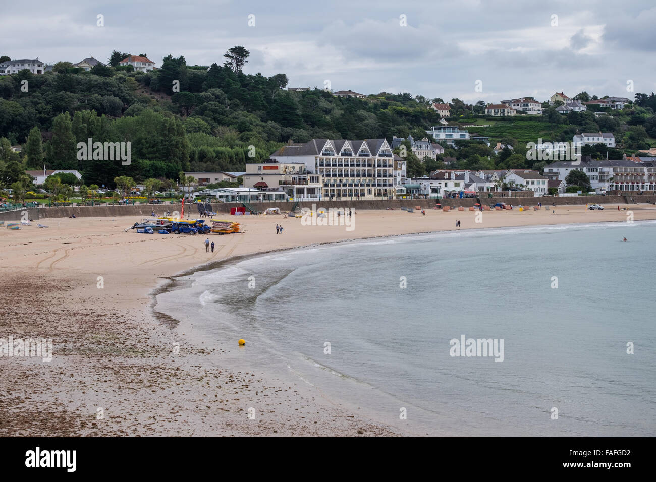 The Sandy Beach at St Brelades Bay Jersey Channel Islands Stock Photo ...
