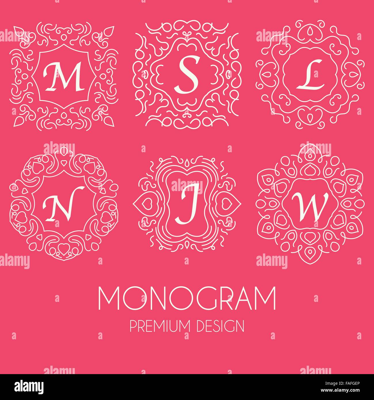 Simple monogram design template Stock Vector Image & Art - Alamy