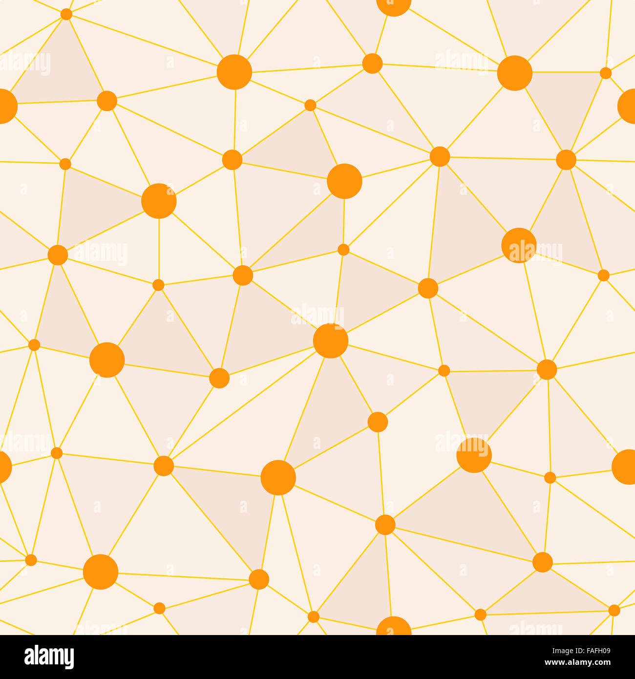 Atomic Background with Interconnected Yellow Dots Stock Photo - Alamy