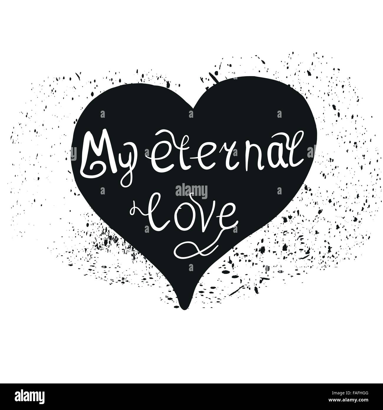heart hand drawn typography poster Stock Vector Image & Art - Alamy