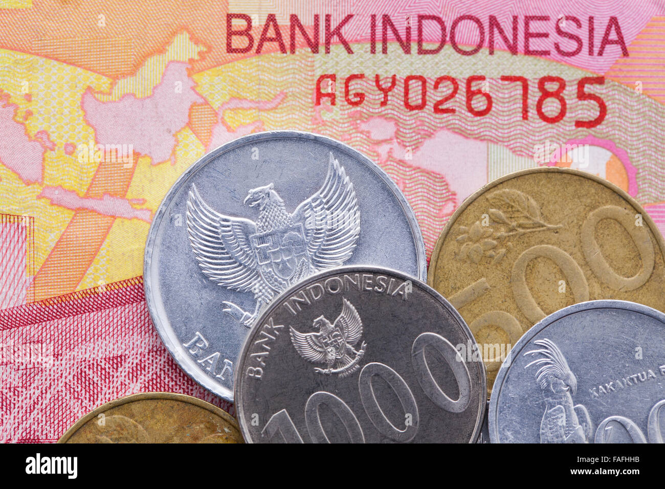 Different banknote and coins of Rupiah of Indonesia Stock Photo - Alamy