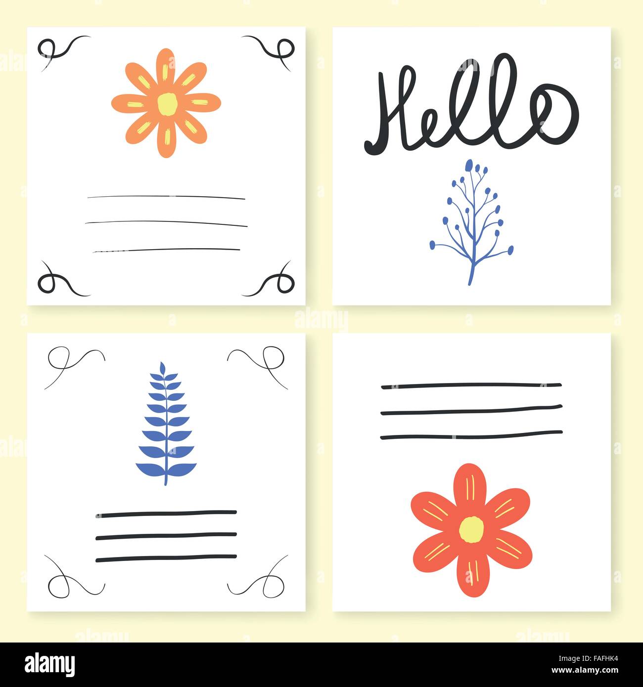 Vector illustration of card templates Stock Vector Image & Art - Alamy