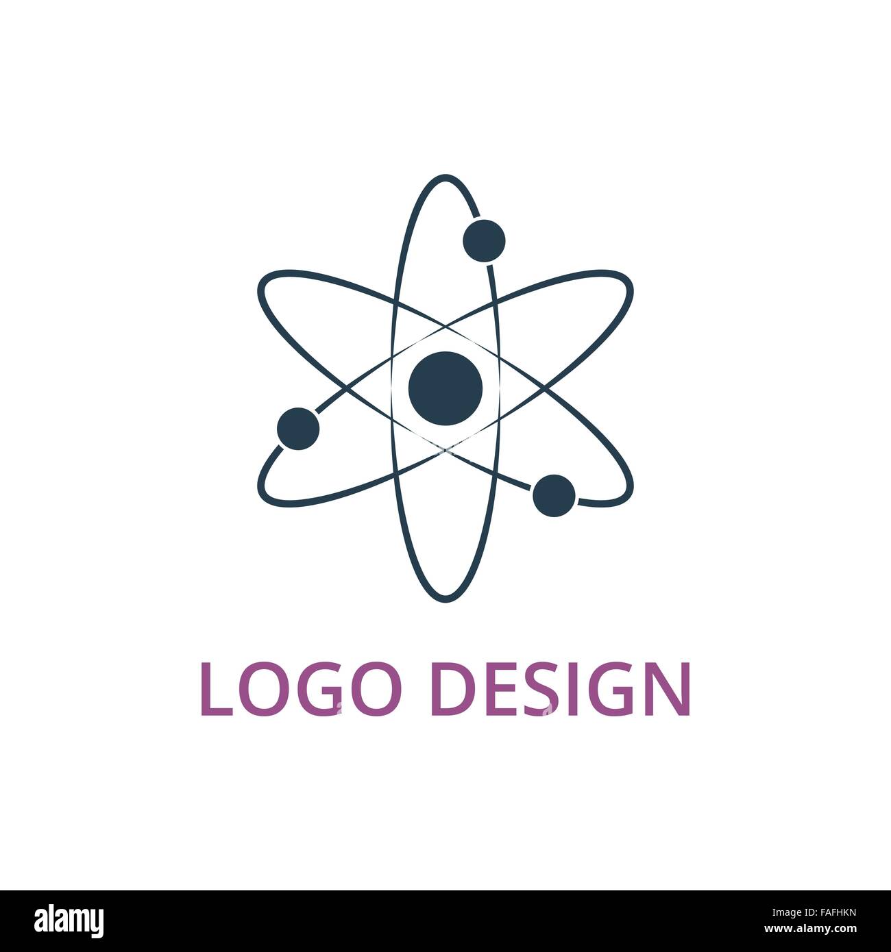 Vector illustration of an atom logo Stock Vector Image & Art - Alamy