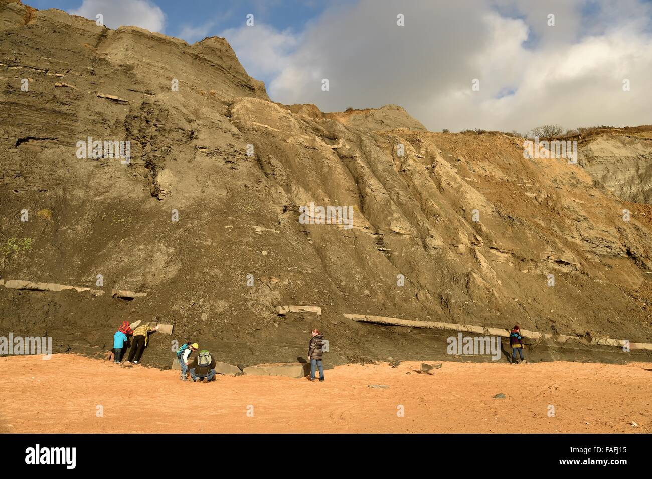 Charmouth beach cliff fall, Dorset, Britain, UK Stock Photo - Alamy