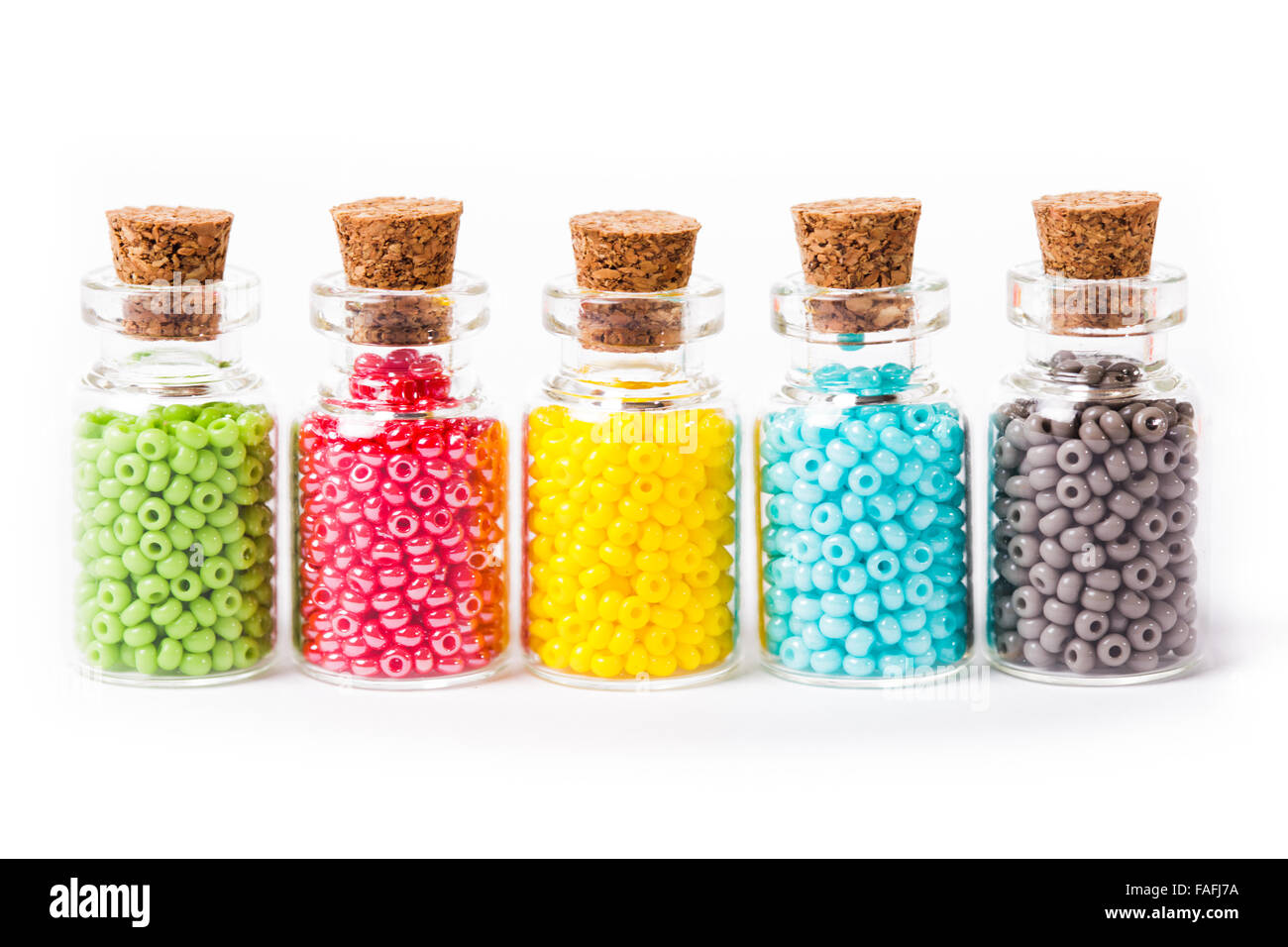 Colorful beads in the bottles Stock Photo - Alamy