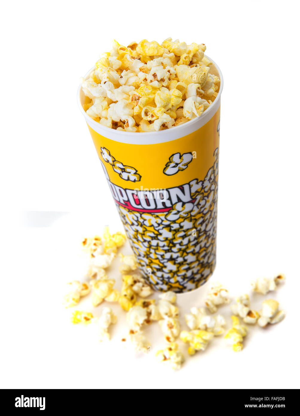 Popcorn in cup for tv movie night Stock Photo - Alamy