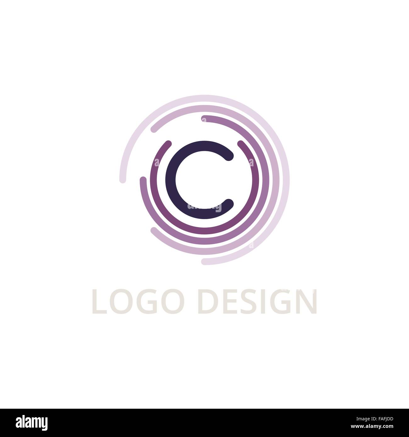 Vector illustration letter logo c Stock Vector Image & Art - Alamy