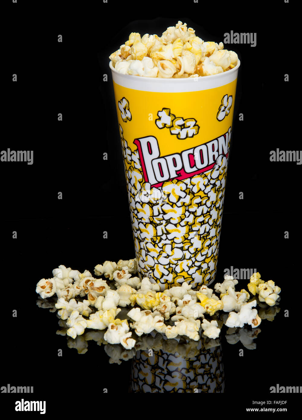 Popcorn in cup for tv movie night Stock Photo - Alamy