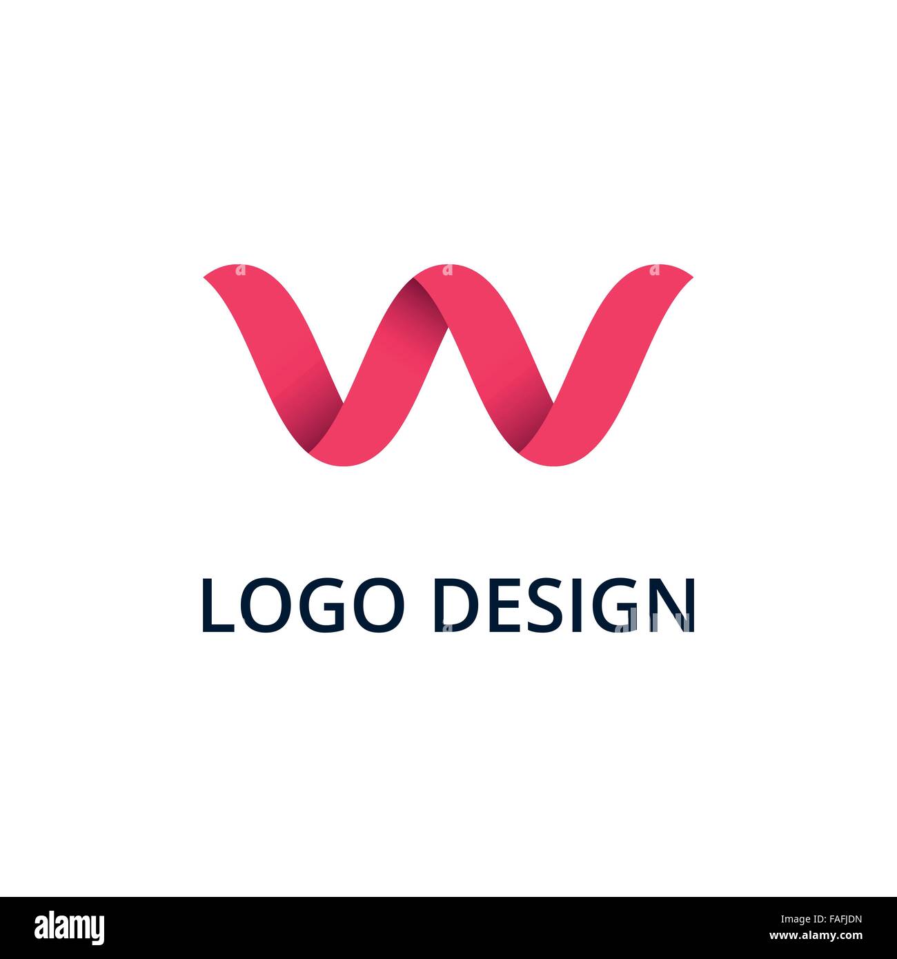 Vector illustration letter logo w Stock Vector Image & Art - Alamy