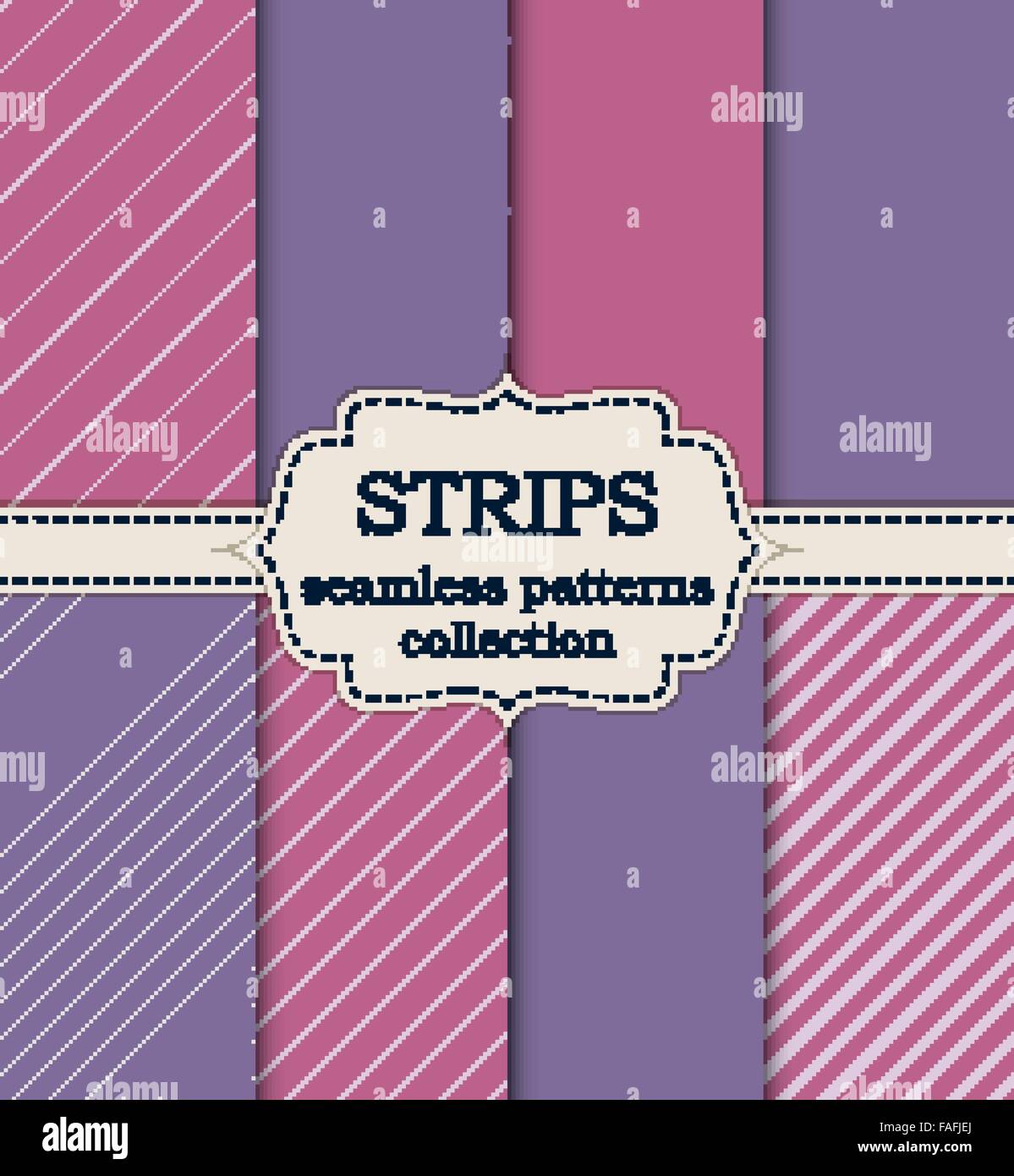 Vector illustration set of seamless patterns Stock Vector Image & Art ...