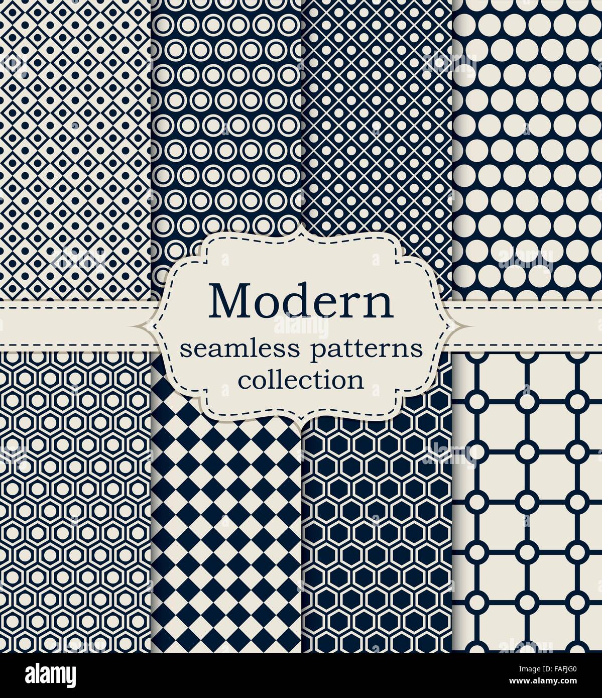 Vector illustration set of seamless patterns Stock Vector Image & Art ...