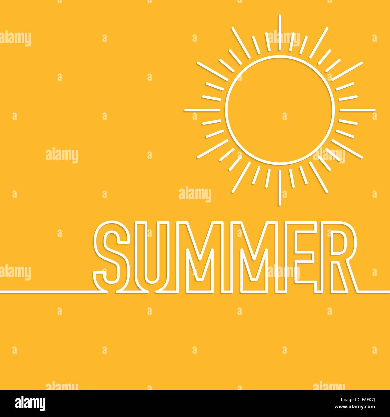 Vector illustration of a linear design summer sun Stock Vector Image ...
