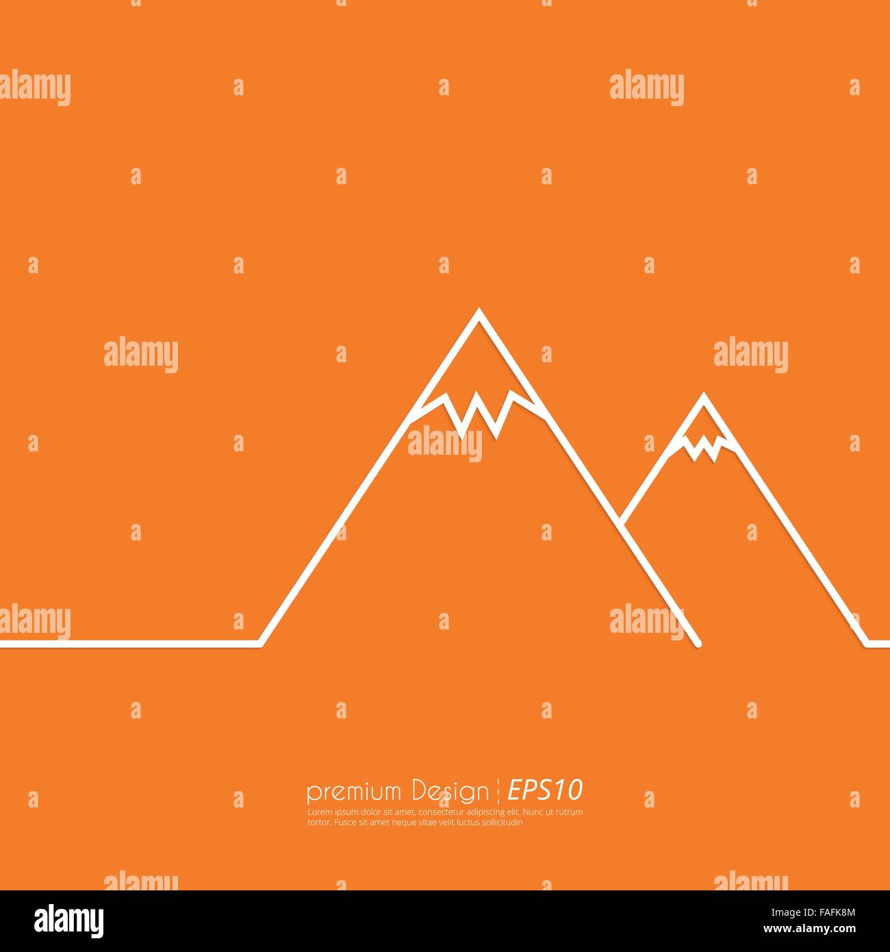 Vector illustration of a linear mountain Stock Vector Image & Art - Alamy