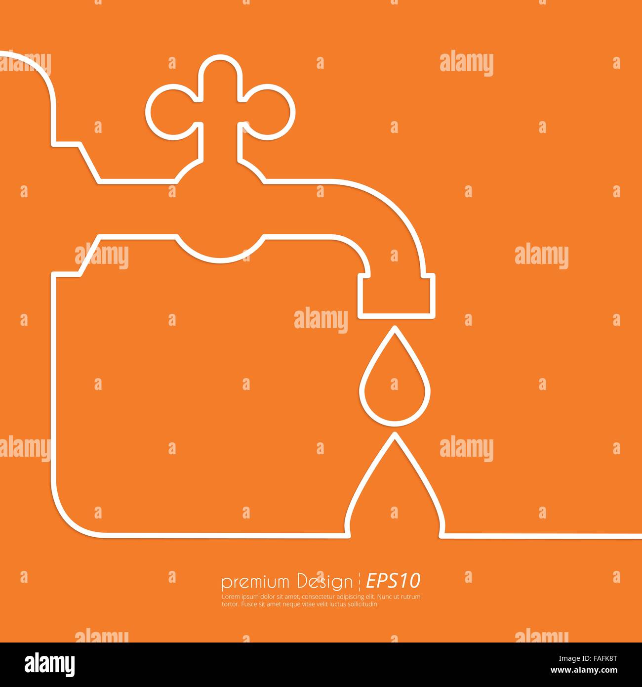 Vector illustration of the faucet line Stock Vector Image & Art - Alamy