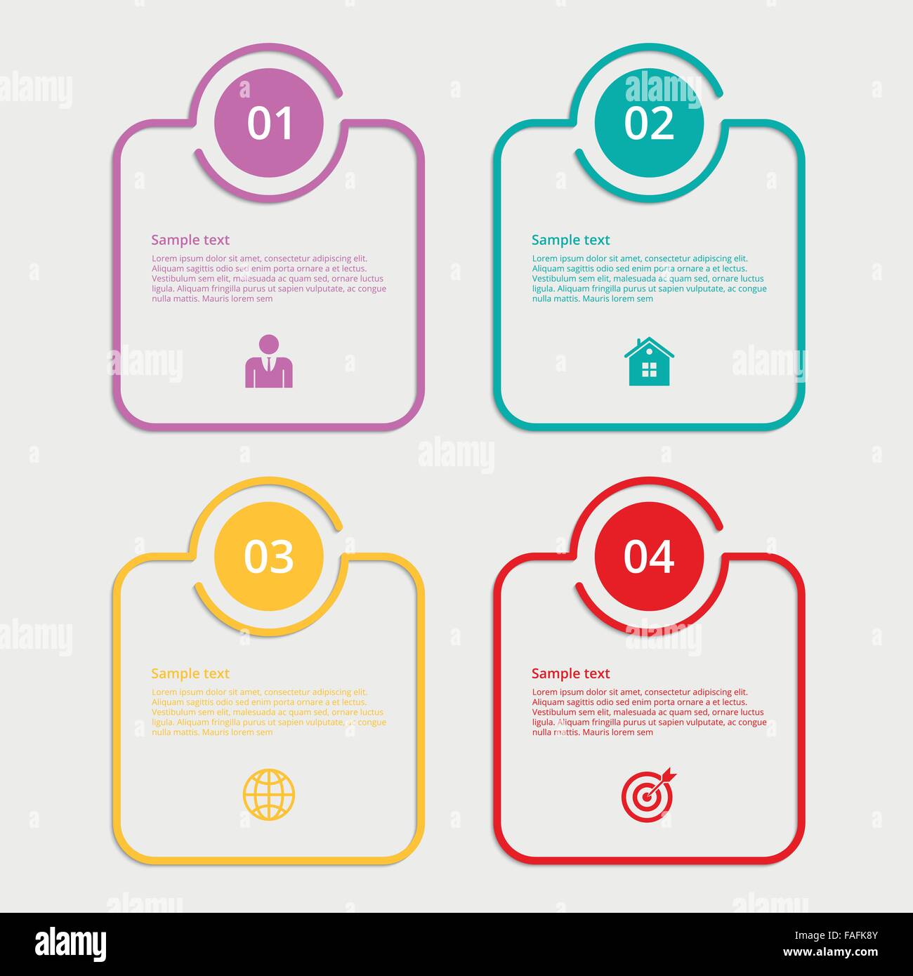 Vector illustration infographics linear squares Stock Vector Image ...