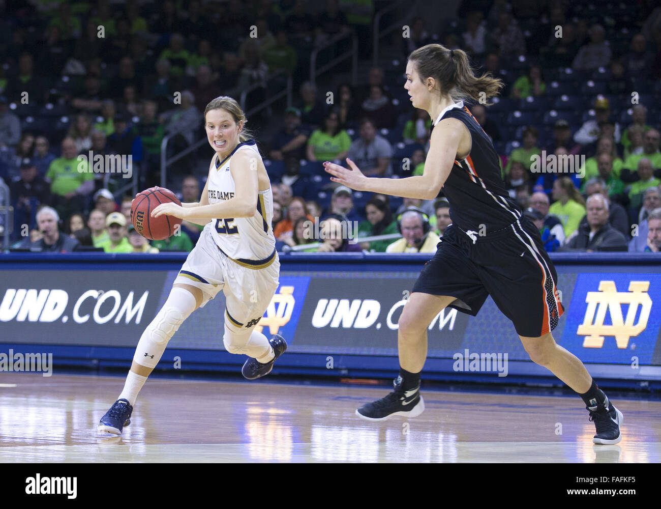 South Bend, Indiana, USA. 28th Dec, 2015. Notre Dame guard Madison ...