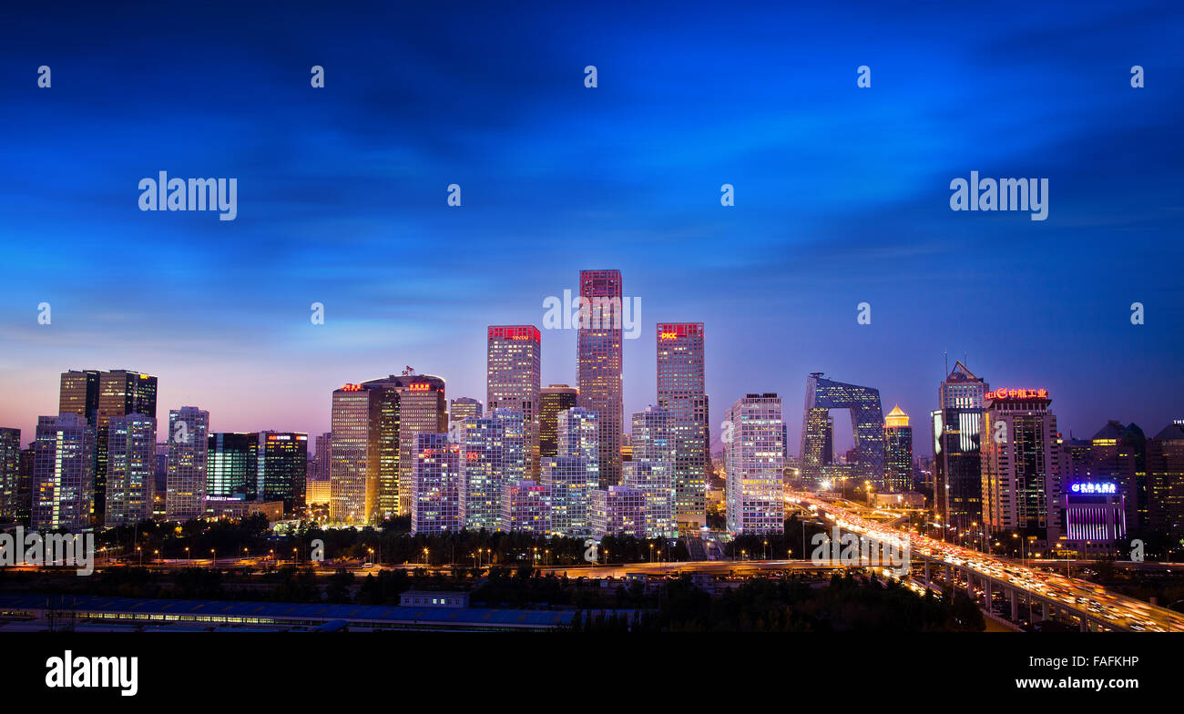 Night View of China World Stock Photo - Alamy