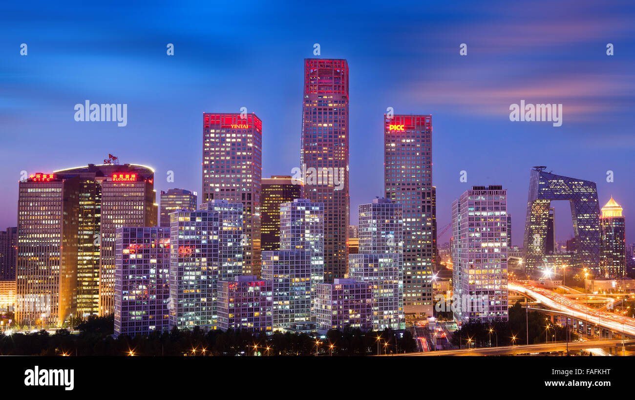 Night View of China World Stock Photo - Alamy