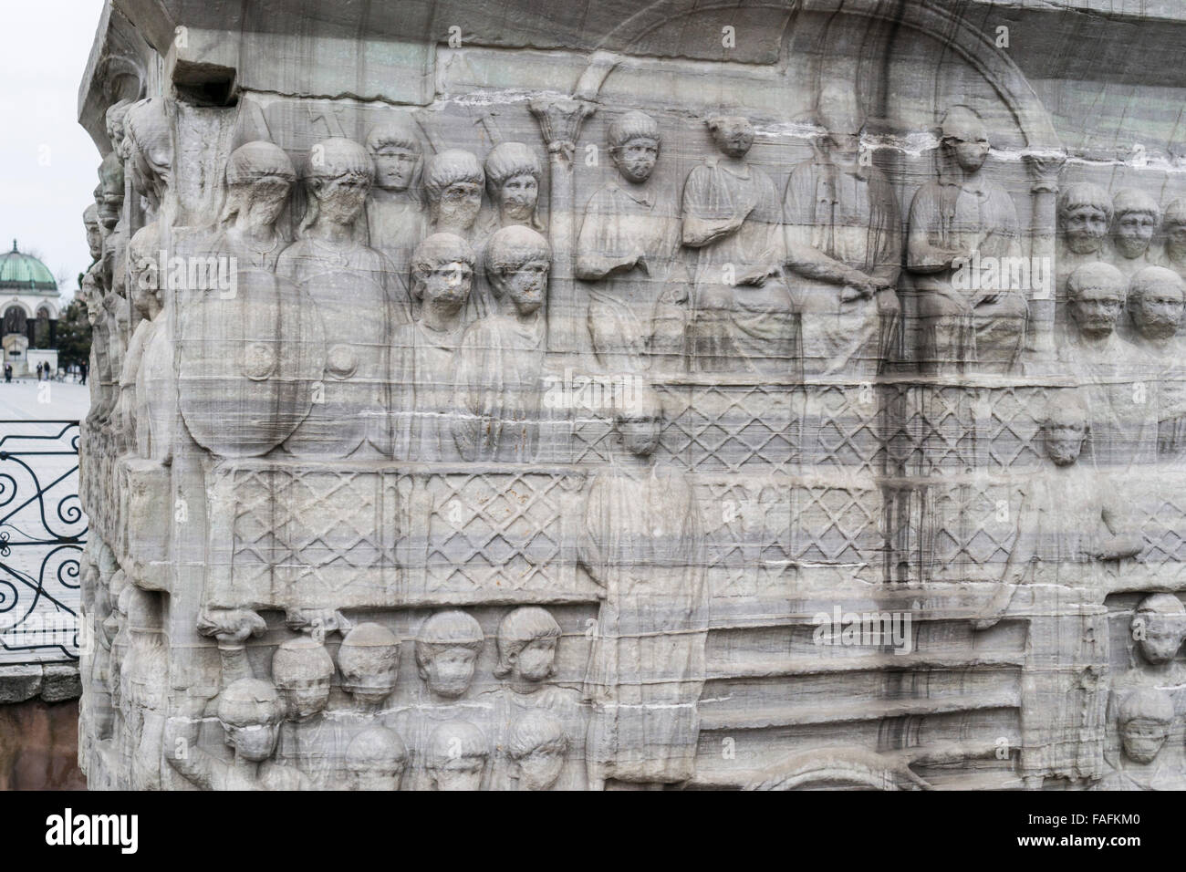Turkey travel - Istanbul. Christian relief carving on the monument to ...
