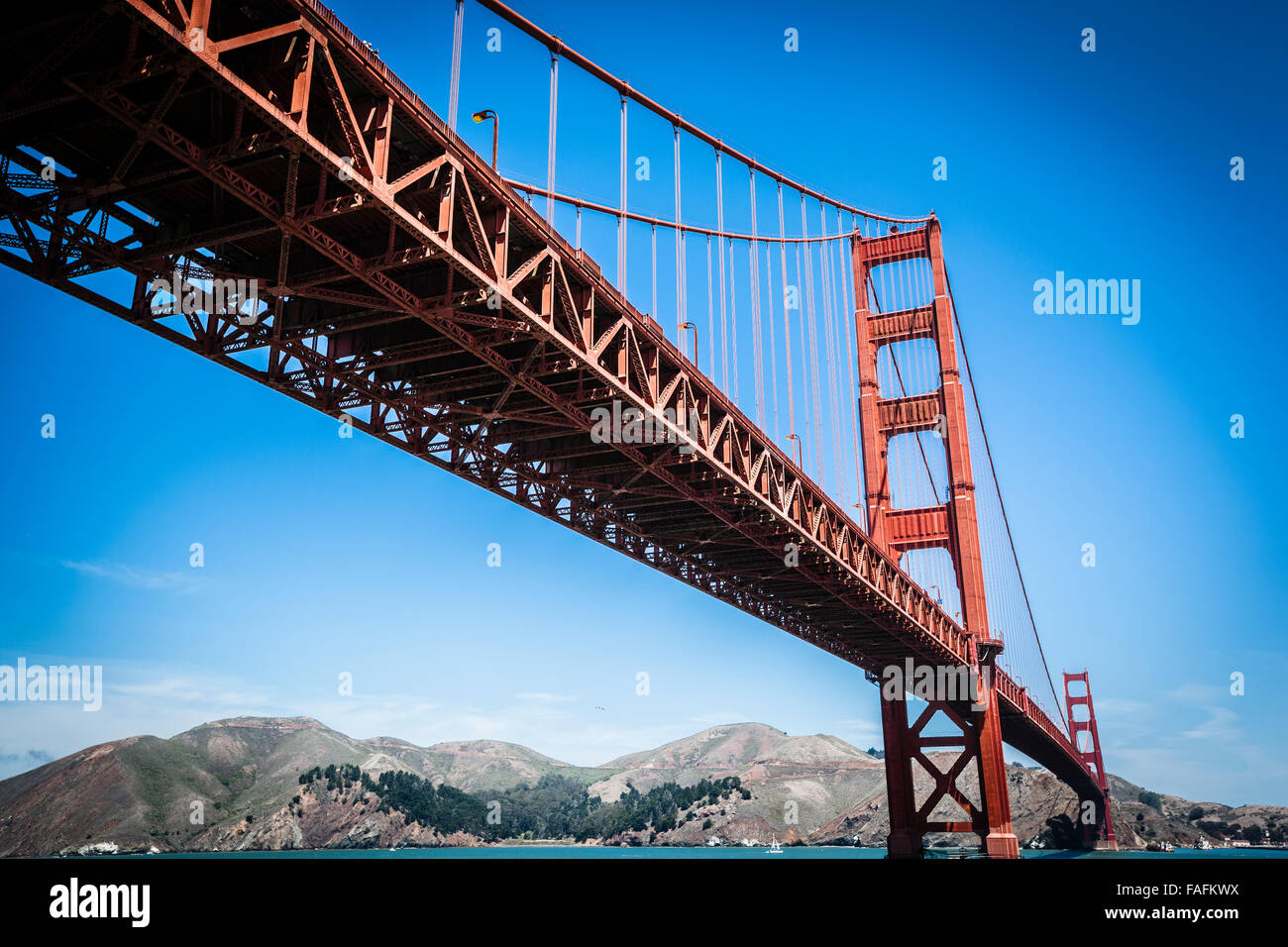 Under the Golden Gate bridge Stock Photo - Alamy