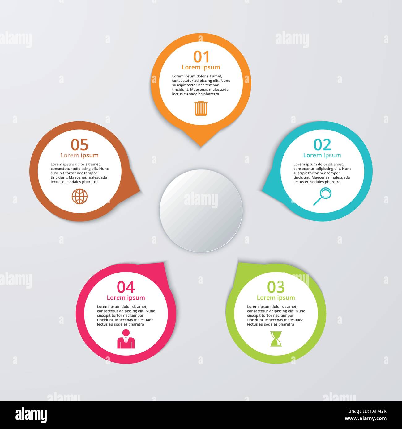Vector illustration infographic five options Stock Vector Image & Art ...