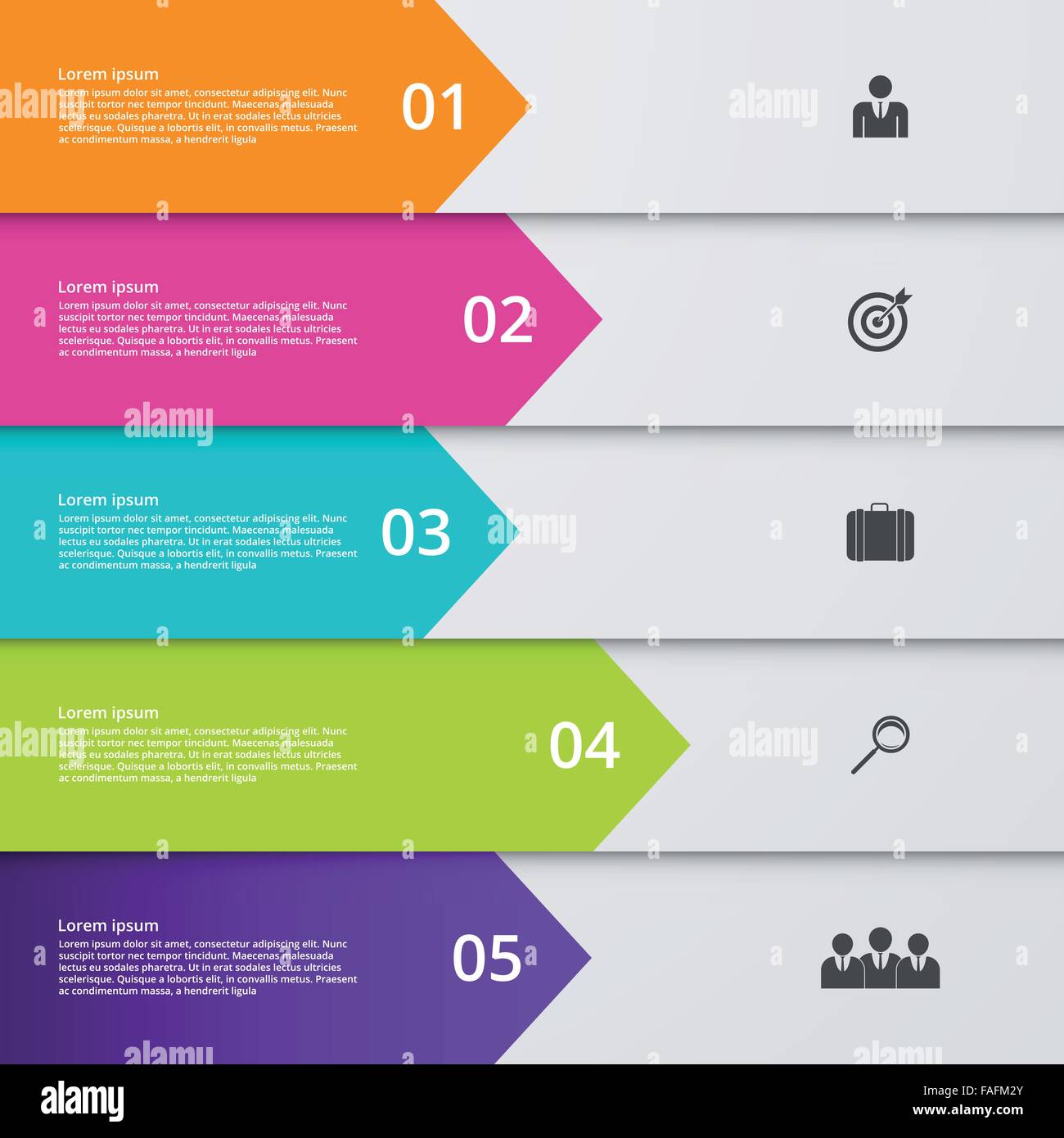 Vector illustration infographic five options Stock Vector Image & Art ...