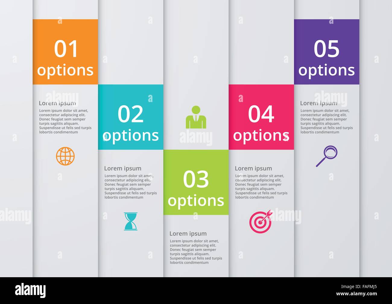 Vector illustration infographic five options Stock Vector Image & Art ...